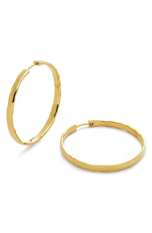 Monica Vinader Large Siren Muse Wave Hoop Earrings - 18ct Gold Vermeil