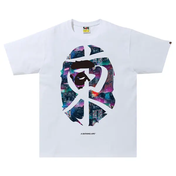 A BATHING APE Neon Tokyo Tee - White