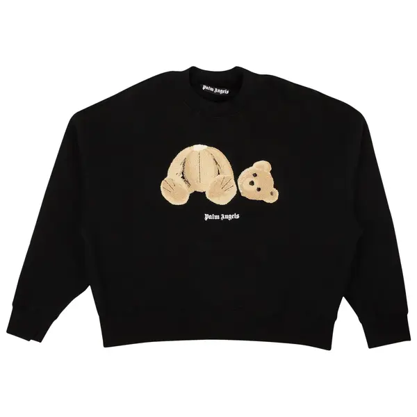 Palm Angels Bear Print Crewneck - Black