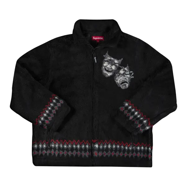 Supreme Drama Mask Fleece Jacket - Black