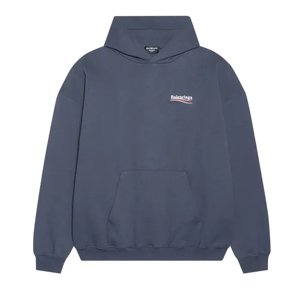 Balenciaga Political Campaign Large Fit Hoodie - Grey