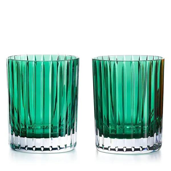 THE MARTHA, BY BACCARAT Harmonie Colors Of Joy Tumblers, Set Of 2 - Emerald
