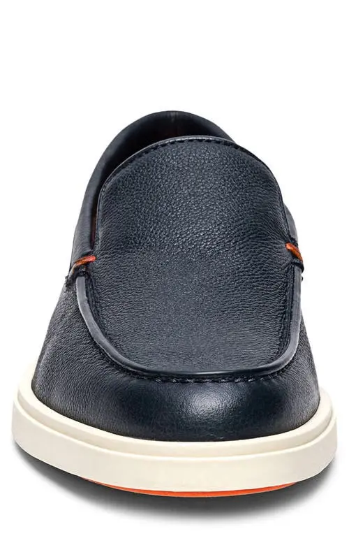 Santoni Botanist Slip-on Loafer - Blue Leather