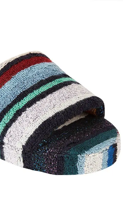 Missoni Chandler Open Slipper With Band - Blu Multicolor