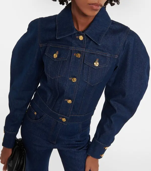 Nina Ricci Cropped Denim Trucker Jacket