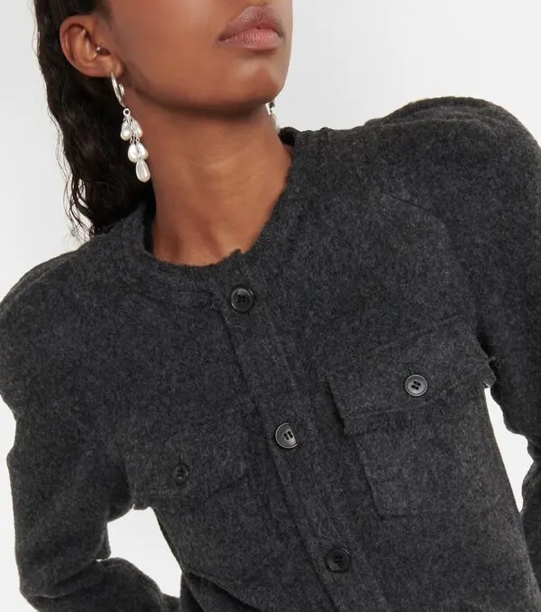 MARANT ETOILE Nelly Tweed Jacket - Grey