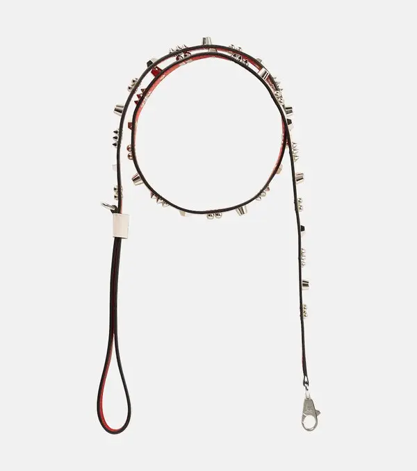 CHRISTIAN LOUBOUTIN Loubileash Spiked Leather Dog Leash - Multicoloured