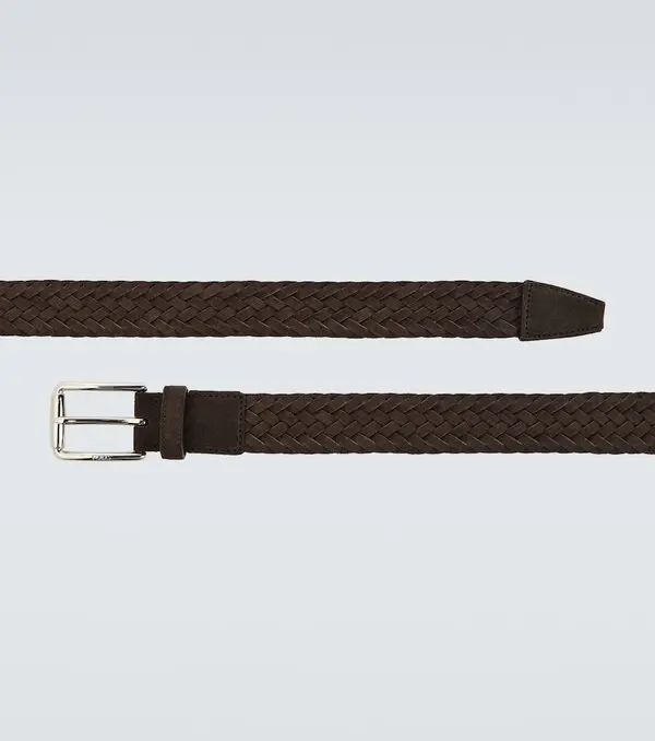 TOD'S Braided Suede Belt
