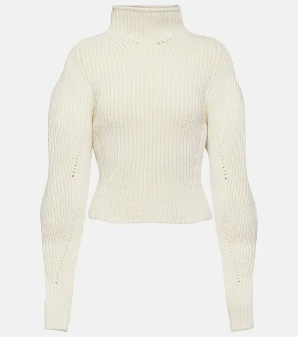 Alaïa Ribbed-knit Wool-blend Sweater