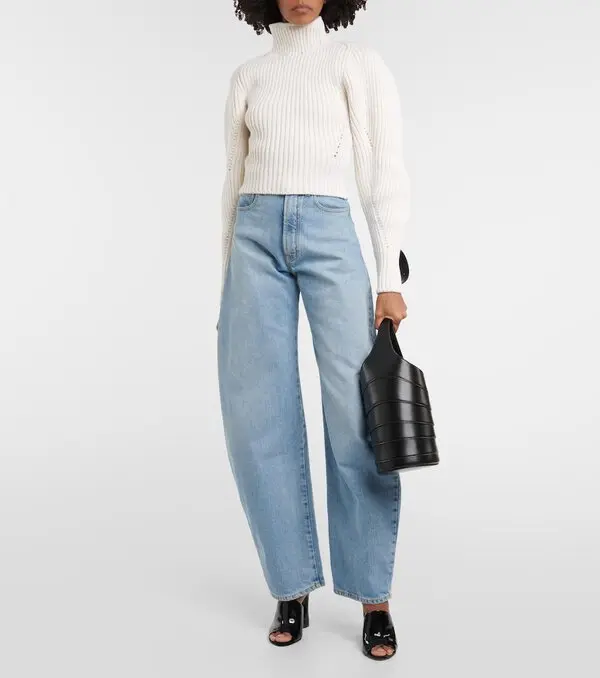 Alaïa Ribbed-knit Wool-blend Sweater