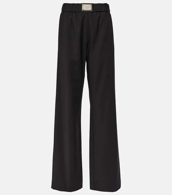 Dolce & Gabbana Wool-blend Wide-leg Trousers