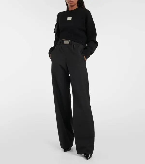Dolce & Gabbana Wool-blend Wide-leg Trousers