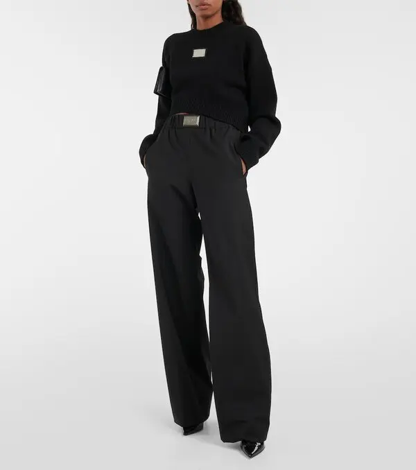 Dolce & Gabbana Wool-blend Wide-leg Trousers