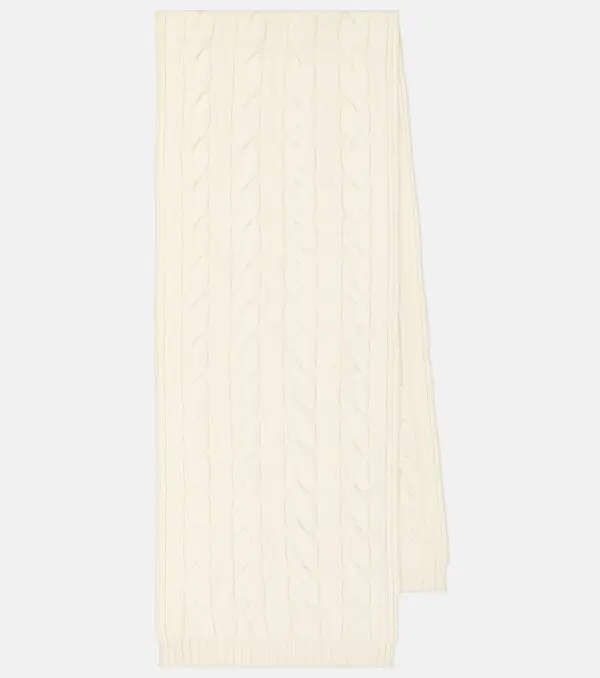 Loro Piana Napier Cashmere Scarf - White