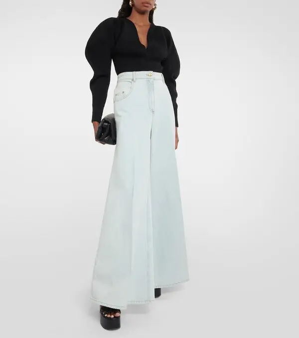 Nina Ricci High-rise Flared Jeans - Blue