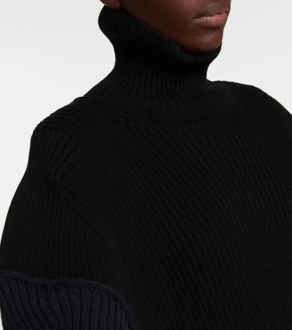 THE ROW Dua Cotton And Cashmere Turtleneck Sweater