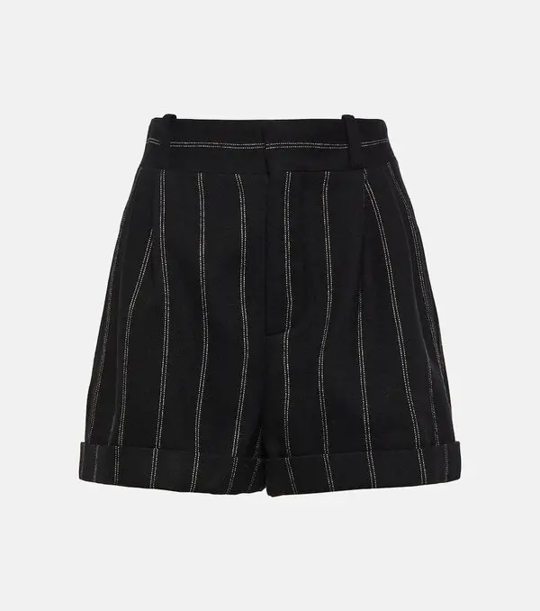 THE MANNEI Kudebi Pinstripe Wool Shorts
