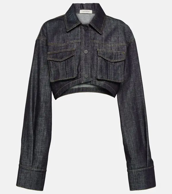 THE MANNEI Gudari Cropped Denim Blazer