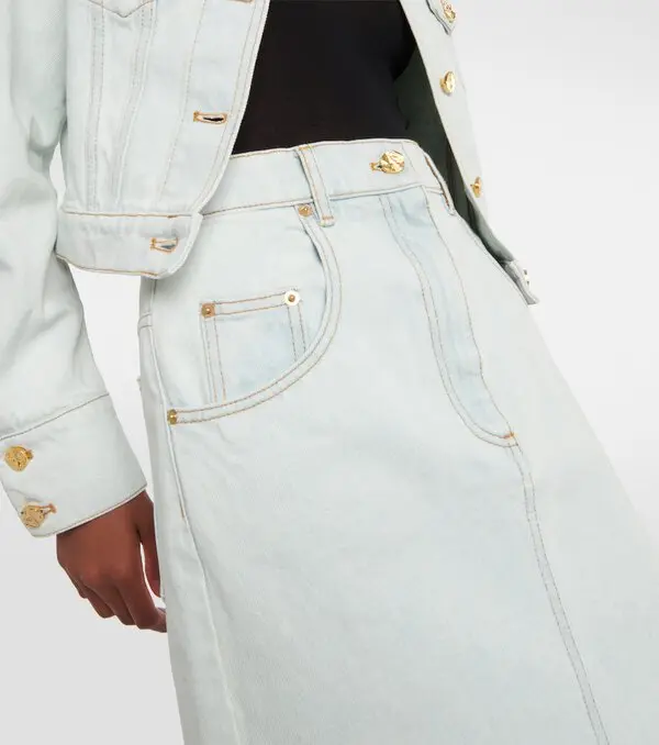Nina Ricci Denim Maxi Skirt