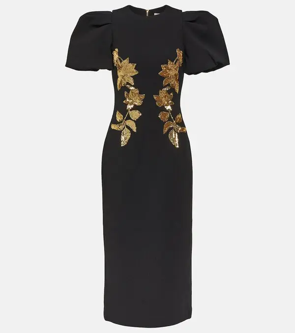 Rebecca Vallance Versailles Sequined Crêpe Midi Dress