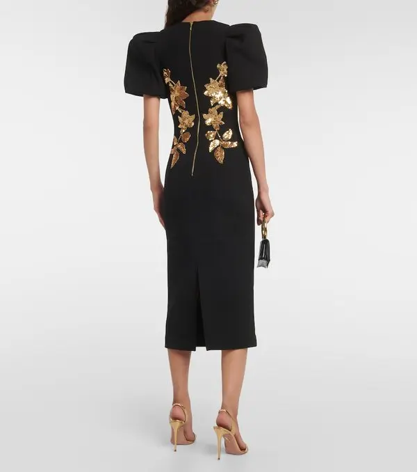 Rebecca Vallance Versailles Sequined Crêpe Midi Dress