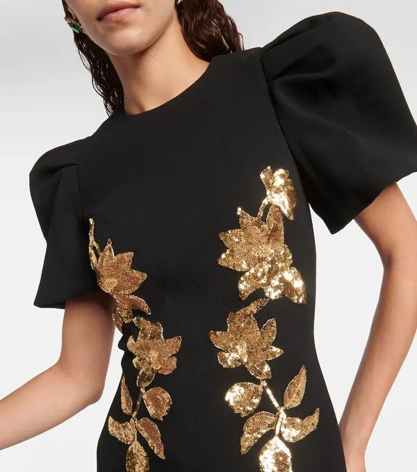 Rebecca Vallance Versailles Sequined Crêpe Midi Dress