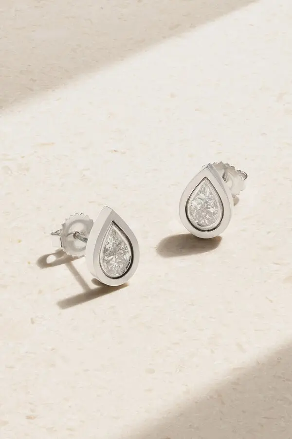 SYLVA & CIE 18-karat White Diamond Earrings