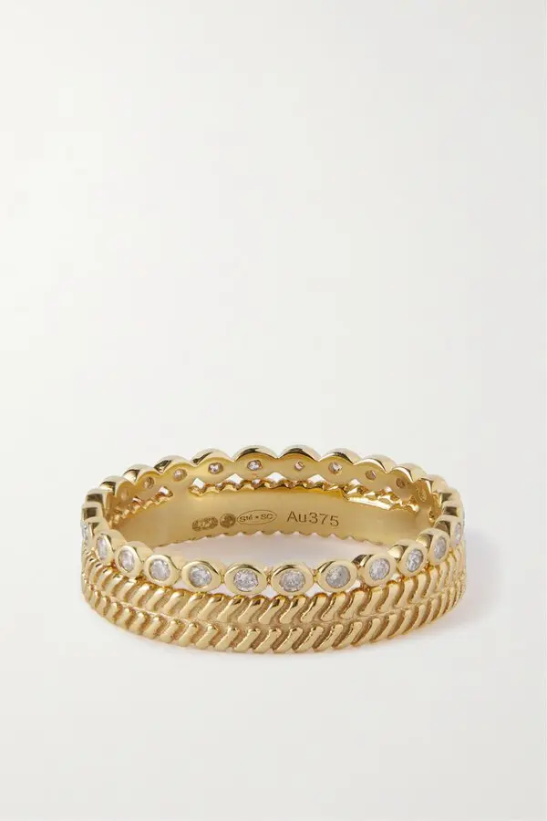 Pascale Monvoisin Jil N°2 9-karat Diamond Ring - Gold