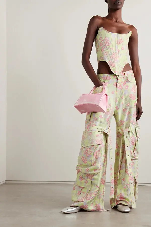 MARQUES' ALMEIDA Brocade Wide-leg Cargo Pants