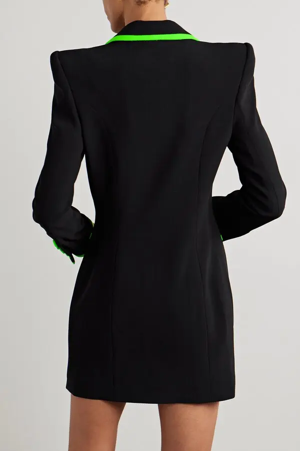 sergio hudson black mini dress Sofija Slinky Jersey Plunge Halter Neck Ruched Mini Dress in Black