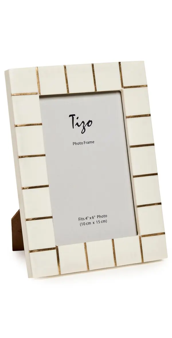 TIZO DESIGN Photo Frame 4x6 - Resin/brass