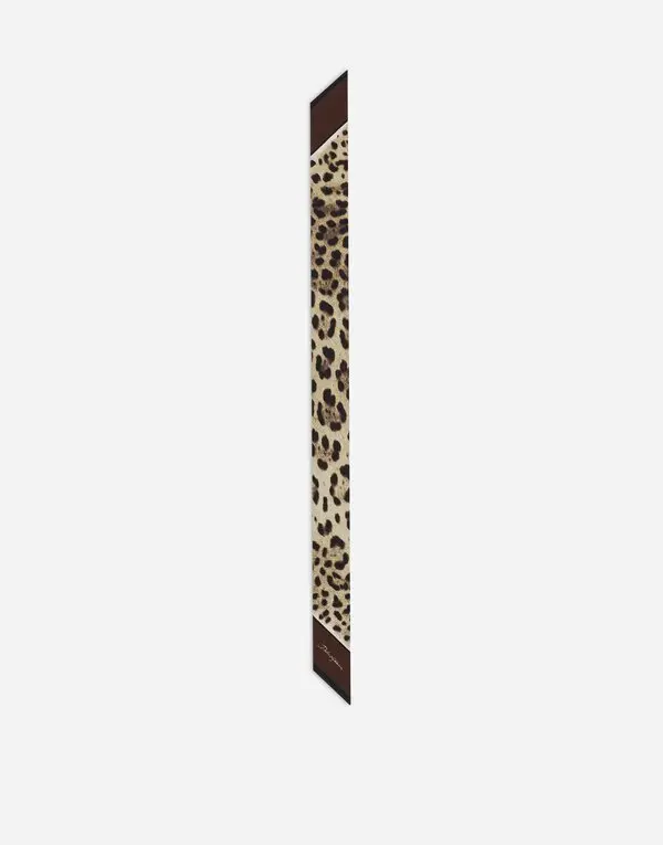 Dolce & Gabbana Leopard-print Twill Headscarf