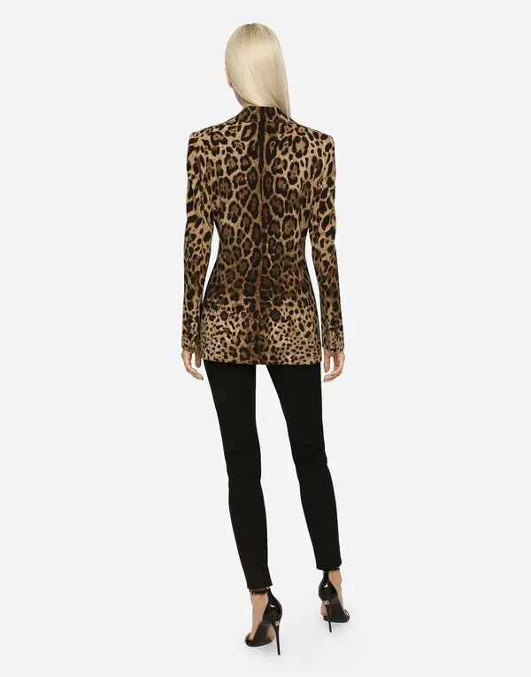 Dolce & Gabbana Leopard-print Wool Turlington Jacket - Animal Print