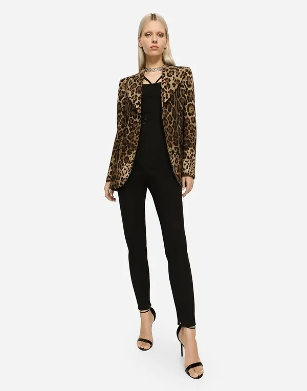 Dolce & Gabbana Leopard-print Wool Turlington Jacket - Animal Print