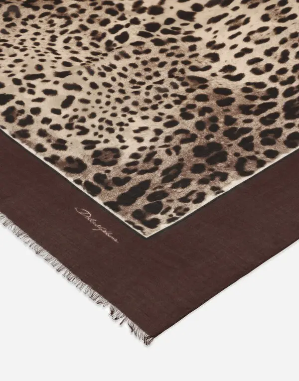 Dolce & Gabbana Leopard-print Modal And Cashmere Scarf