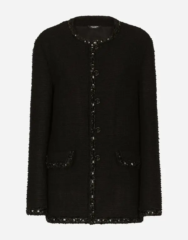 Dolce & Gabbana Single-breasted Bouclé Jacket