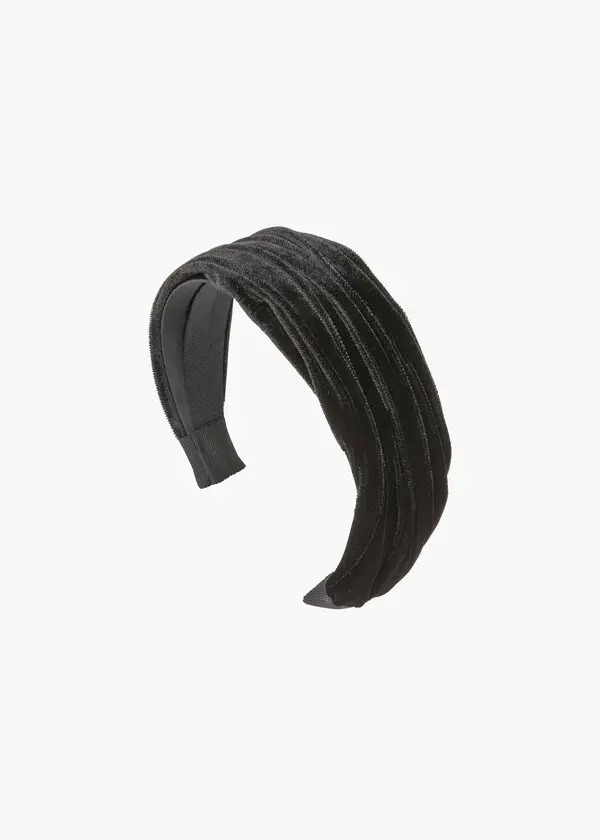JENNIFER BEHR Natasha Velvet Headband - Black