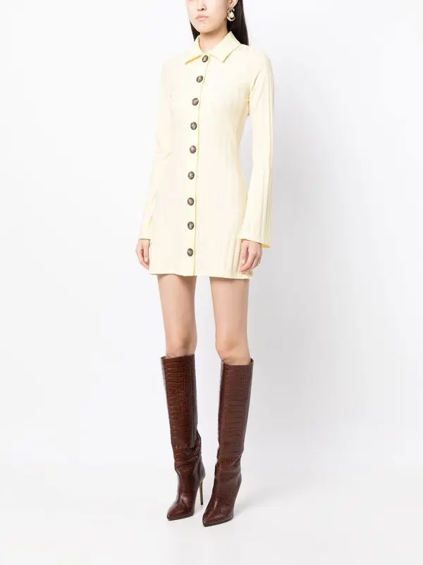 Reformation Benton Knitted Dress In Neutrals - 5% Off | Editorialist
