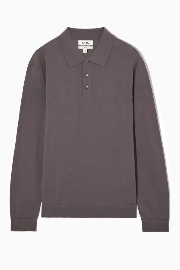 Cos Merino Wool Polo Shirt