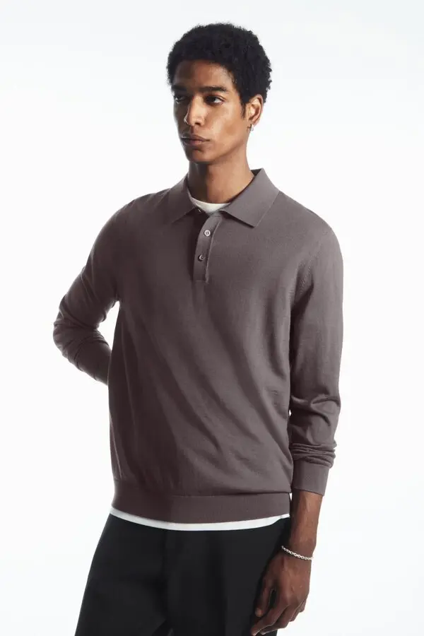Cos Merino Wool Polo Shirt