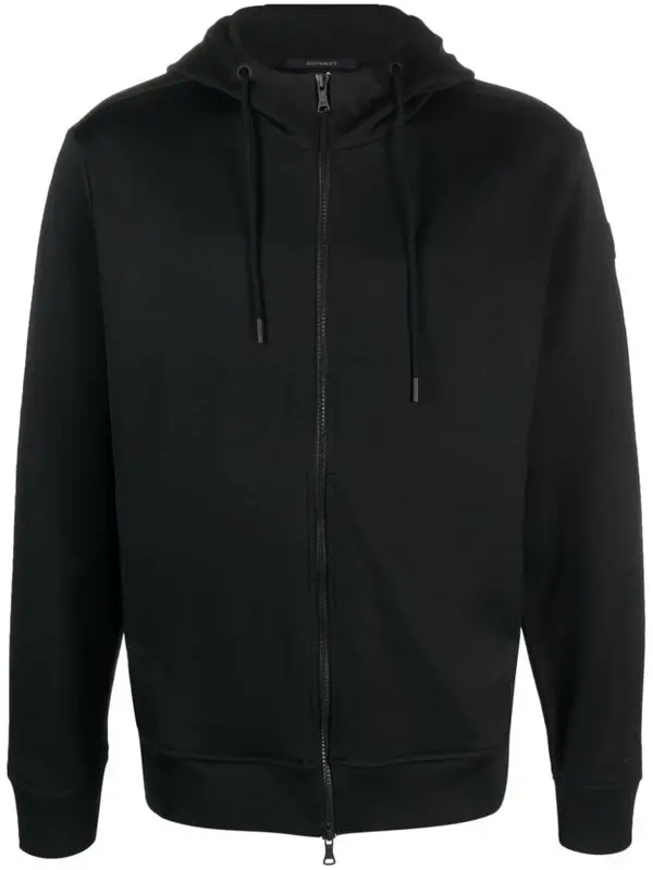 Paul & Shark Scuba-jersey Zip-up Hoodie - Black