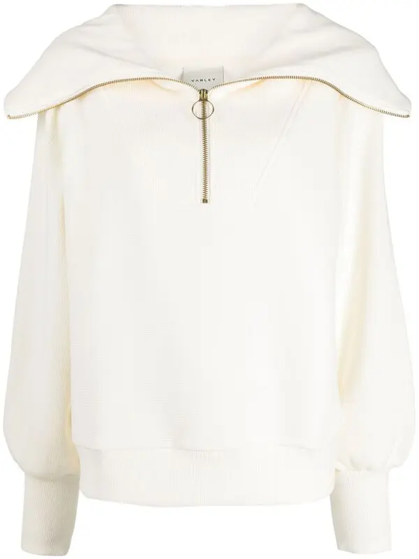 Varley Sw Vine Half Zip Sweater - White