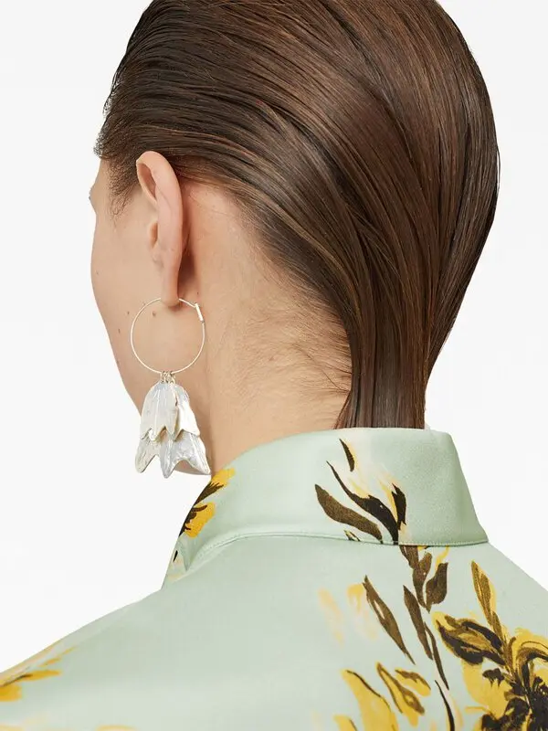 Jil Sander Drop-Design Earrings Silver Editorialist