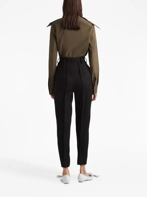 Prada Floral-embellished Poplin Shirt