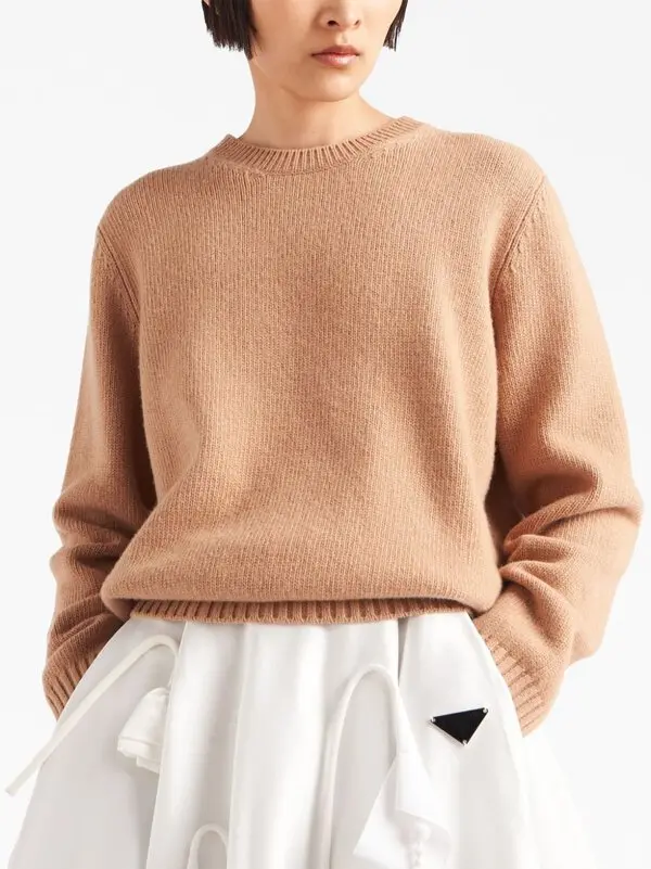 Prada Wool-cashmere Jumper - Brown