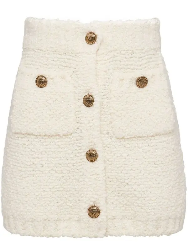 Prada Bouclé Mini Skirt