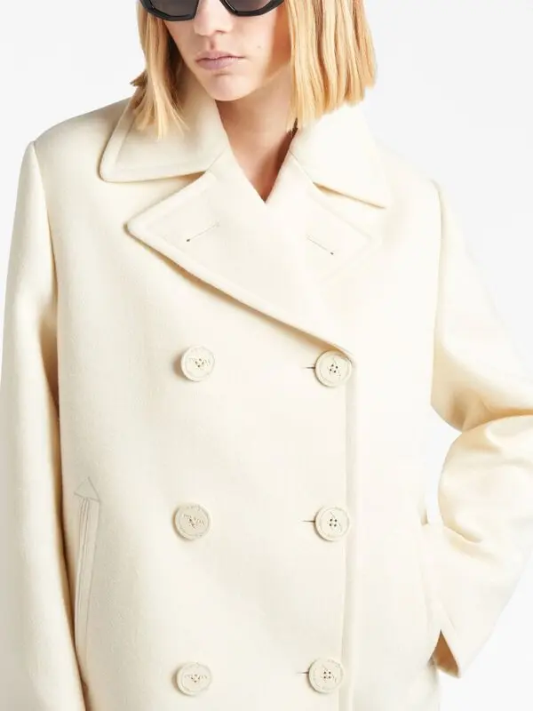 Prada Double-breasted Wool Pea Coat