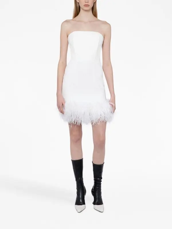 16Arlington Feather-trim Minidress