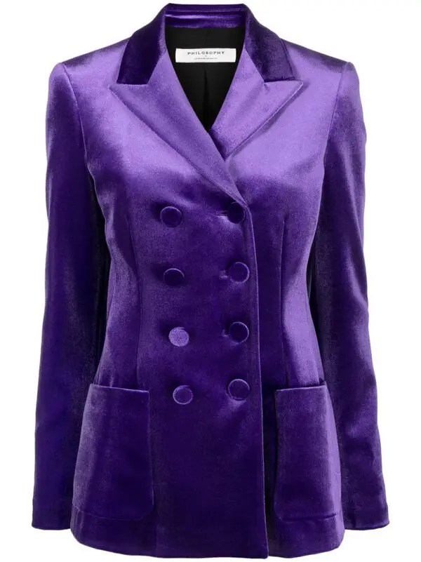 Philosophy Di Lorenzo Serafini Double-breasted Blazer - Purple
