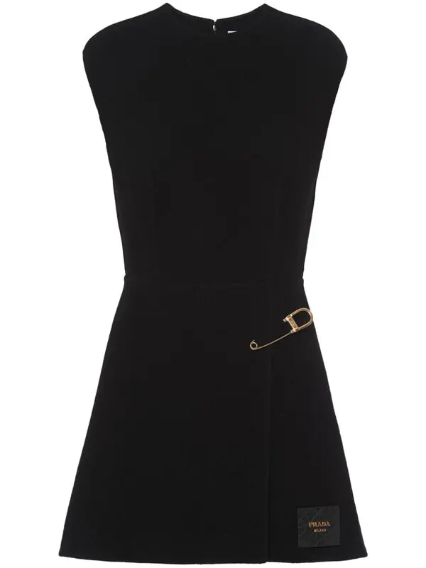 Prada Safety Pin Detail Mini Dress